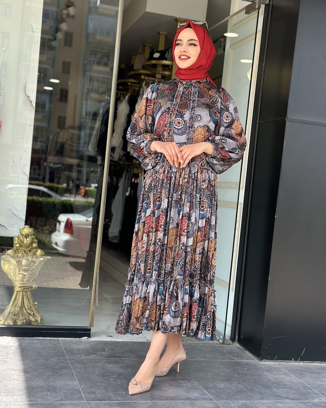 Etnik Desen Elbise - EBRU MODA - BE EXCLUSIVE // Bizimle Özelsiniz!